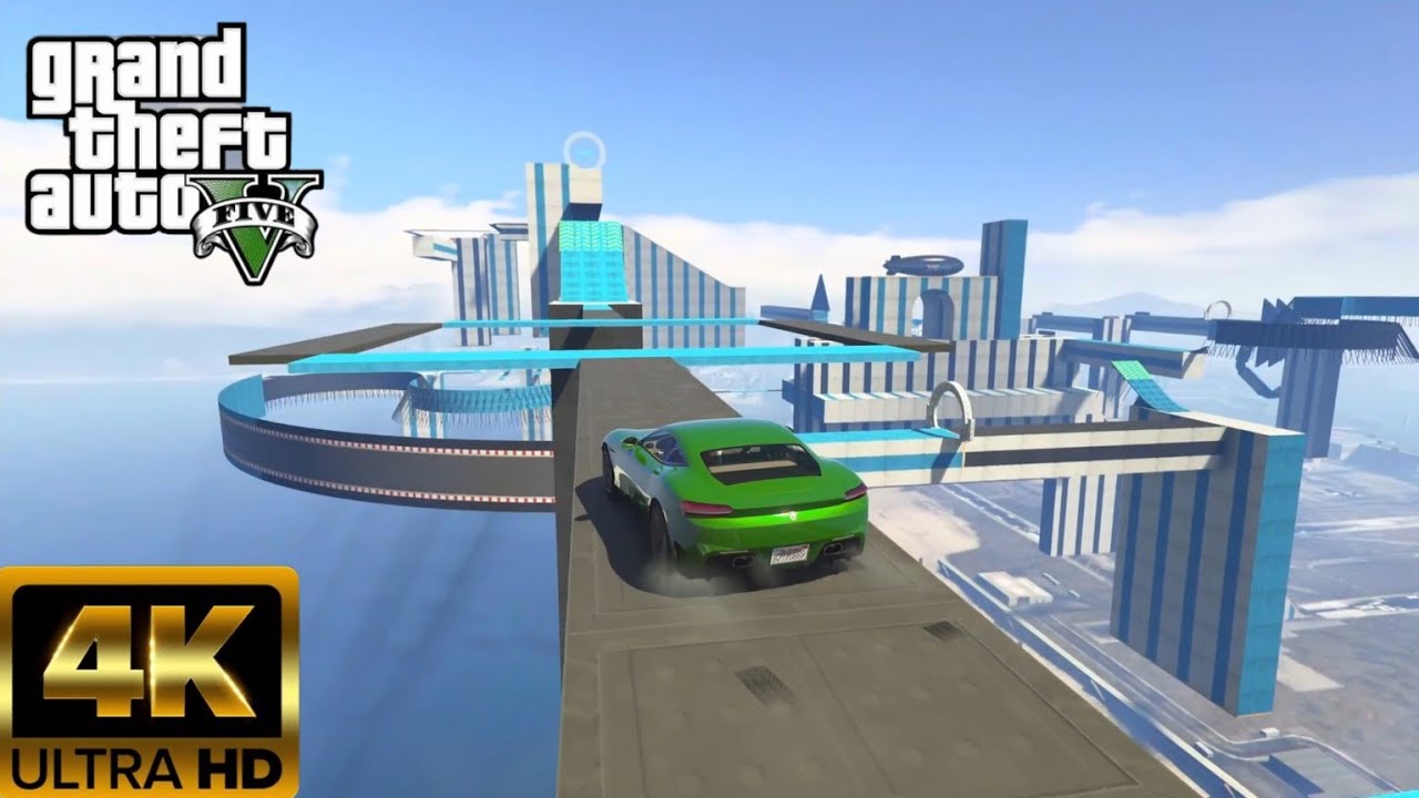GTA5 Online Parkour - 4K Ultra HD Ultimate GTO Stinger Skyhigh Wallride ...