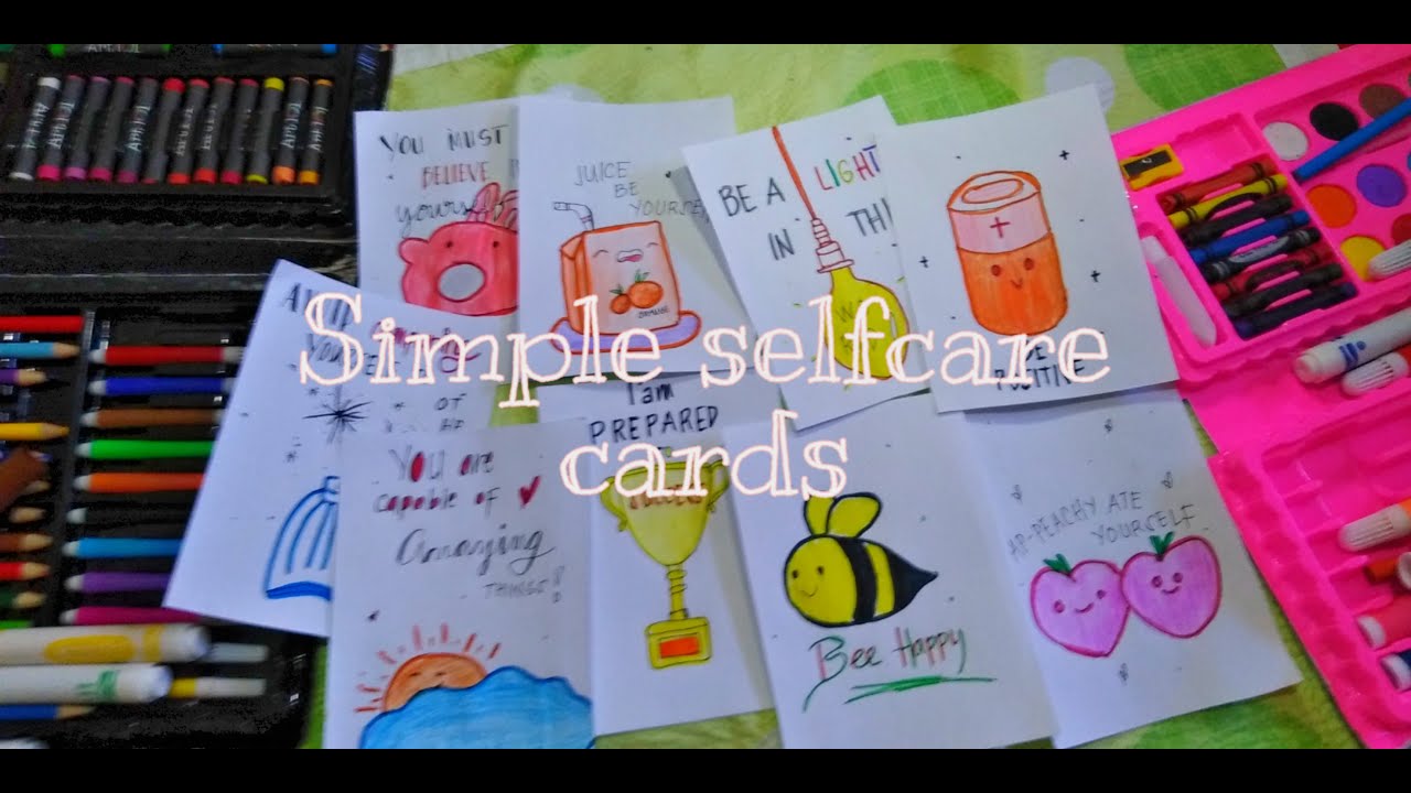 Simple self-care reminder cards ️ - YouTube