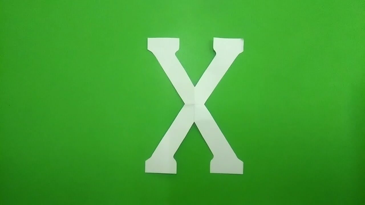 Cara mudah membuat Huruf x dari kertas, karton atau origami - YouTube