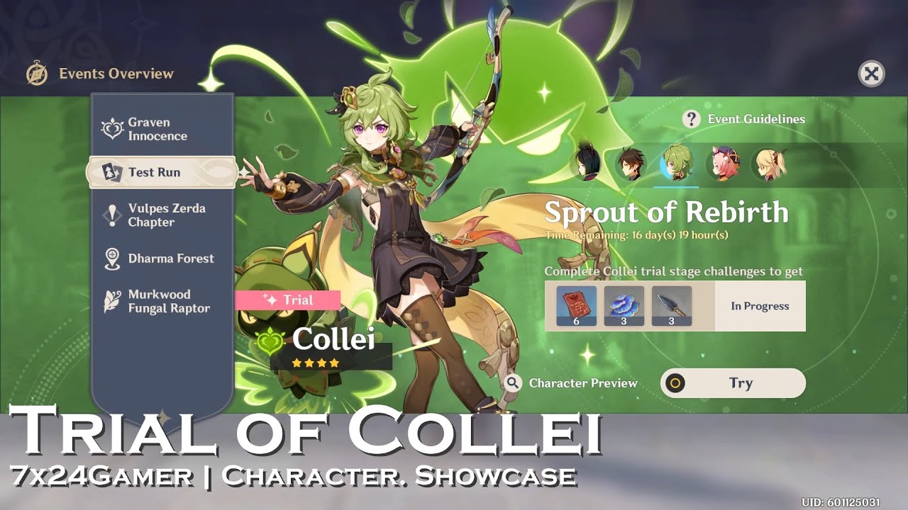 7X24Gamer | Character 43 Collei Trial | Genshin Impact Gameplay 3.0 ...