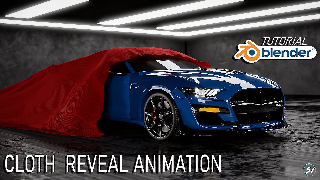 Cloth Reveal Car Animation in under 20min Very Easy Tutorial | Blender ...