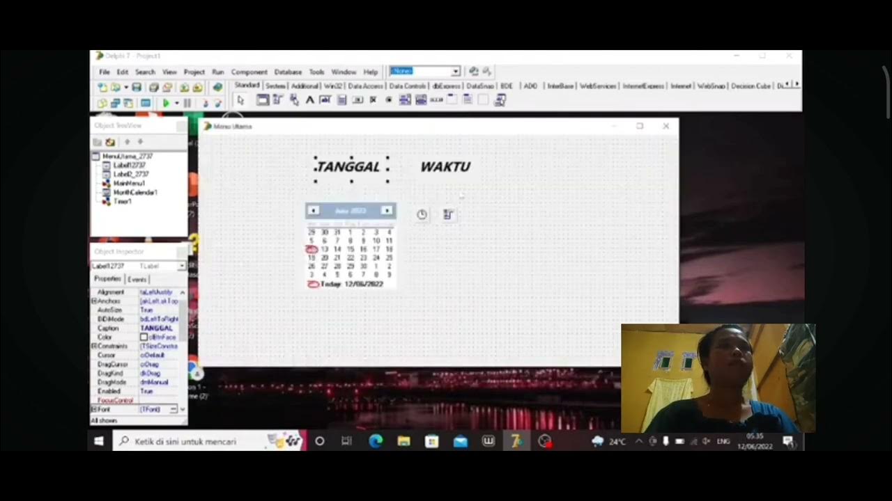 tugas final perancangan sistem informasi, membuat rancangan kalender menggunakan Delphi 7 - YouTube