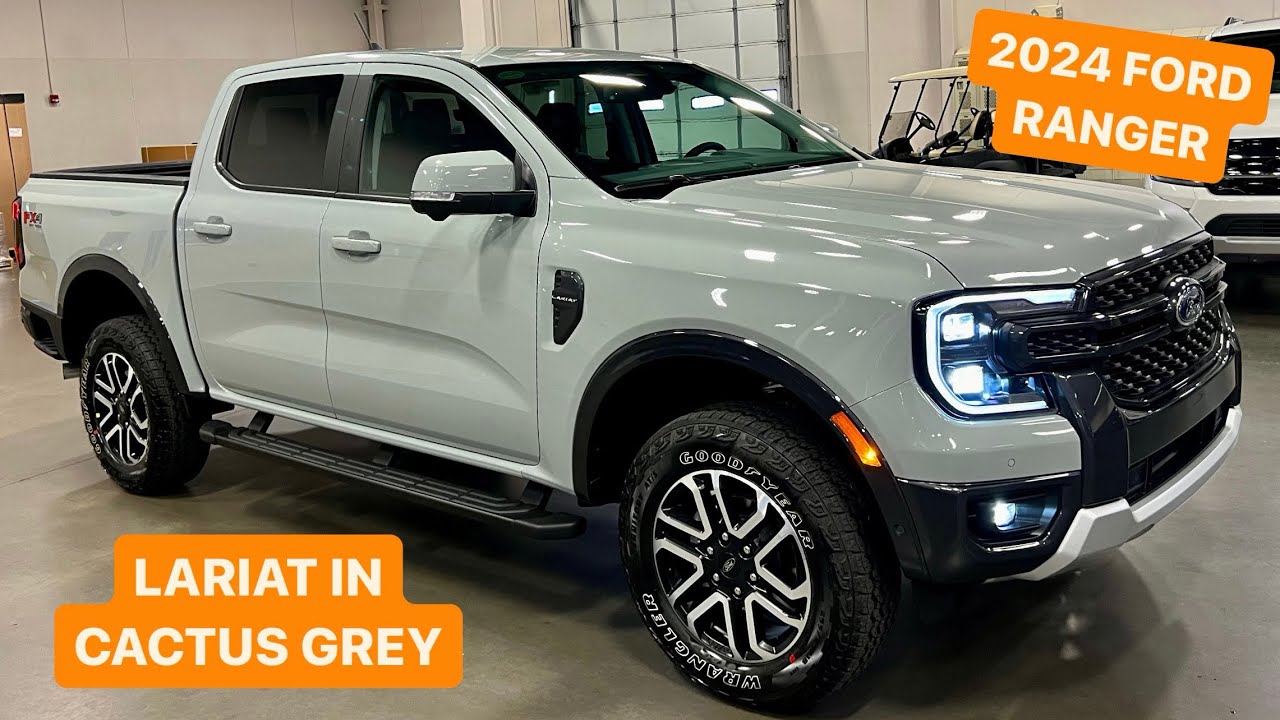 NEW 2024 Ford Ranger Lariat Cactus Grey (FX4) 🔥 - YouTube