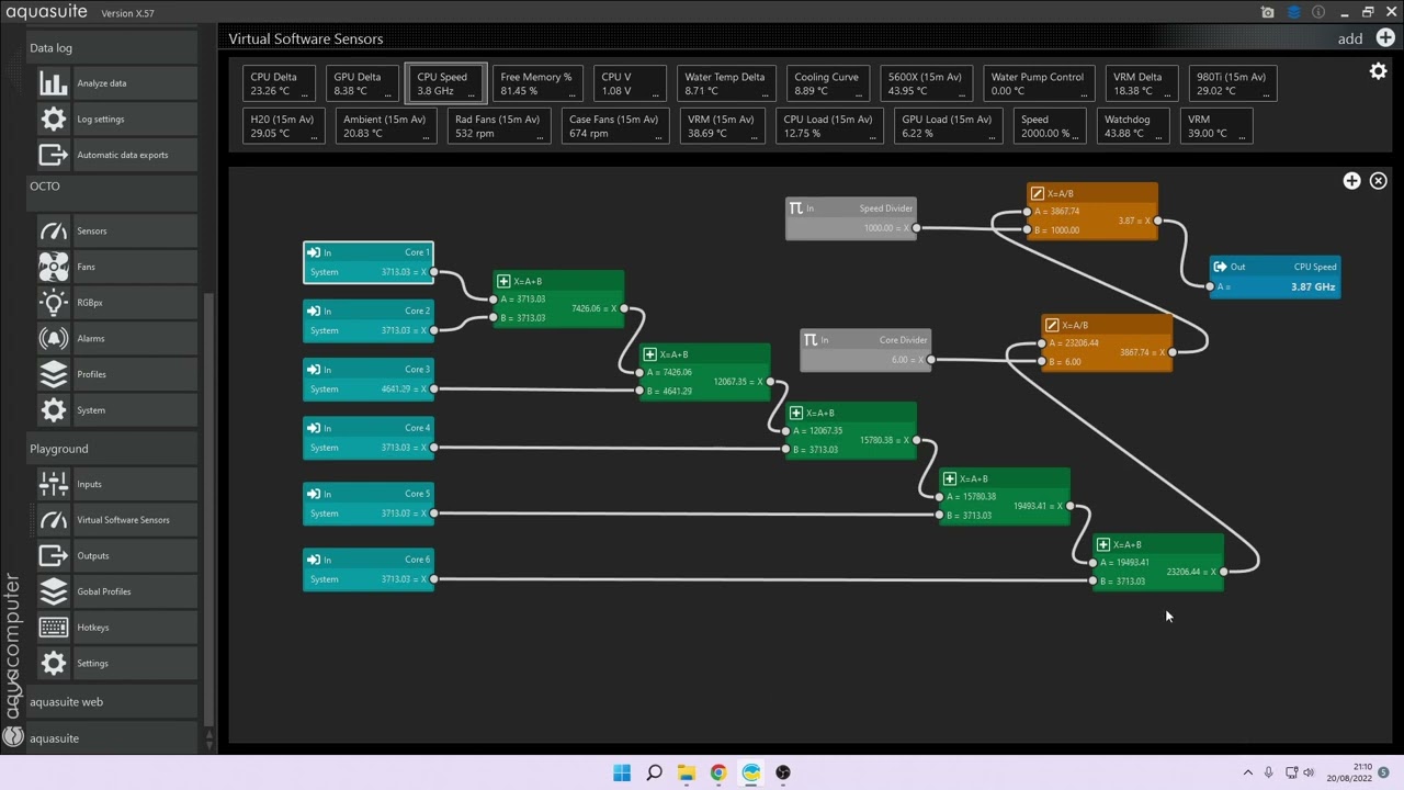 Aquasuite: Adding A CPU Speed Sensor - YouTube