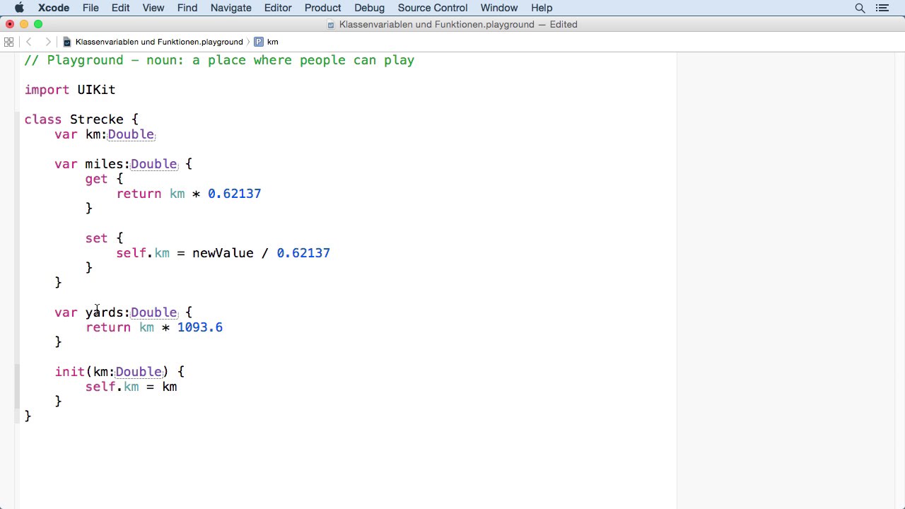 Programmieren mit Swift Tutorial: Methoden und Variablen auf Ebene der Klasse |video2brain.com ...