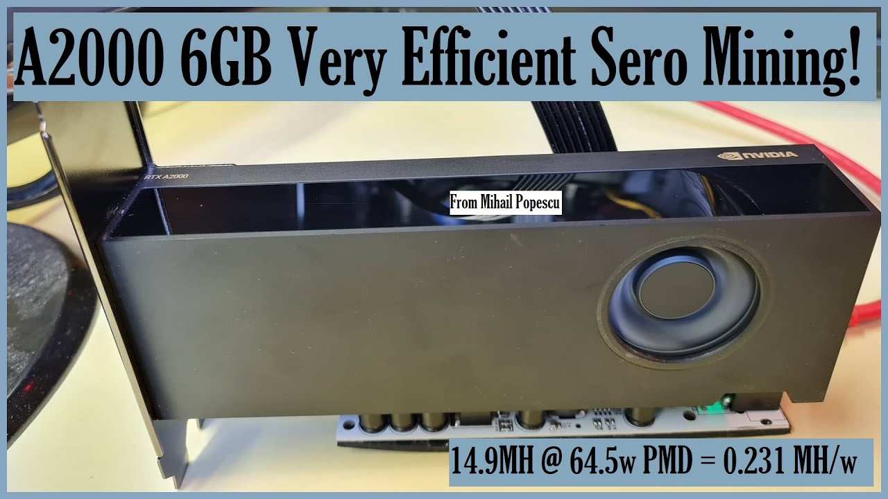 A2000 Very Efficient Sero Mining | 14.9 MH @ 64.5w PMD - YouTube