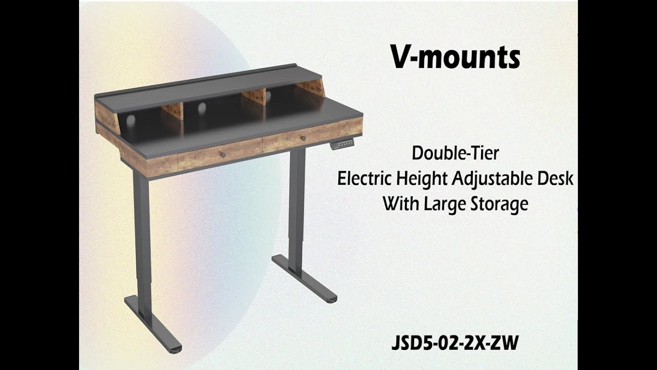 V-mounts glass desktop height adjustable desks office computer desks ...