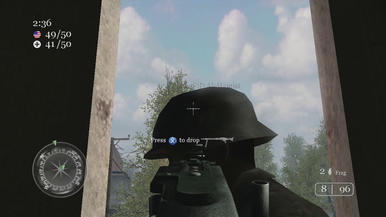 COD2. Machine Gun Glitch. Burgundy, France - YouTube