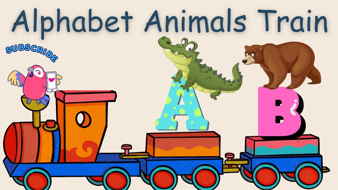 Alphabet Animals Train | Learn Alphabets| ABC letters for Kids| ABC ...