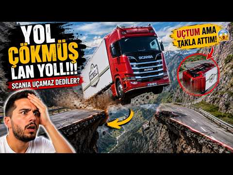 YOL ÇÖKMÜŞ LAN YOLL !!! | SCANIA UÇAMAZ DEDİLER ??? | ETS 2 SCANIA R500 KAMYON MOD