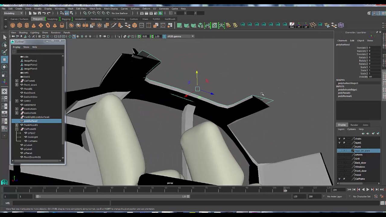 Car interior modeling 3 - YouTube