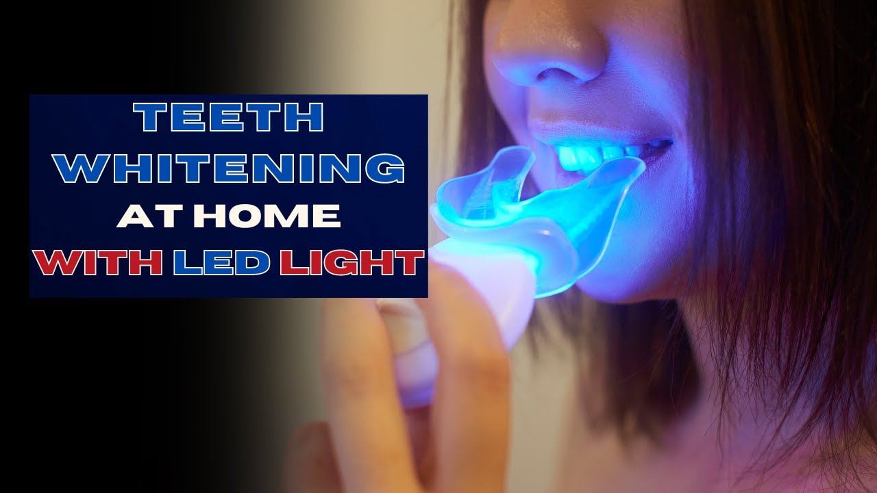 Teeth Whitening At Home With LED Light - YouTube