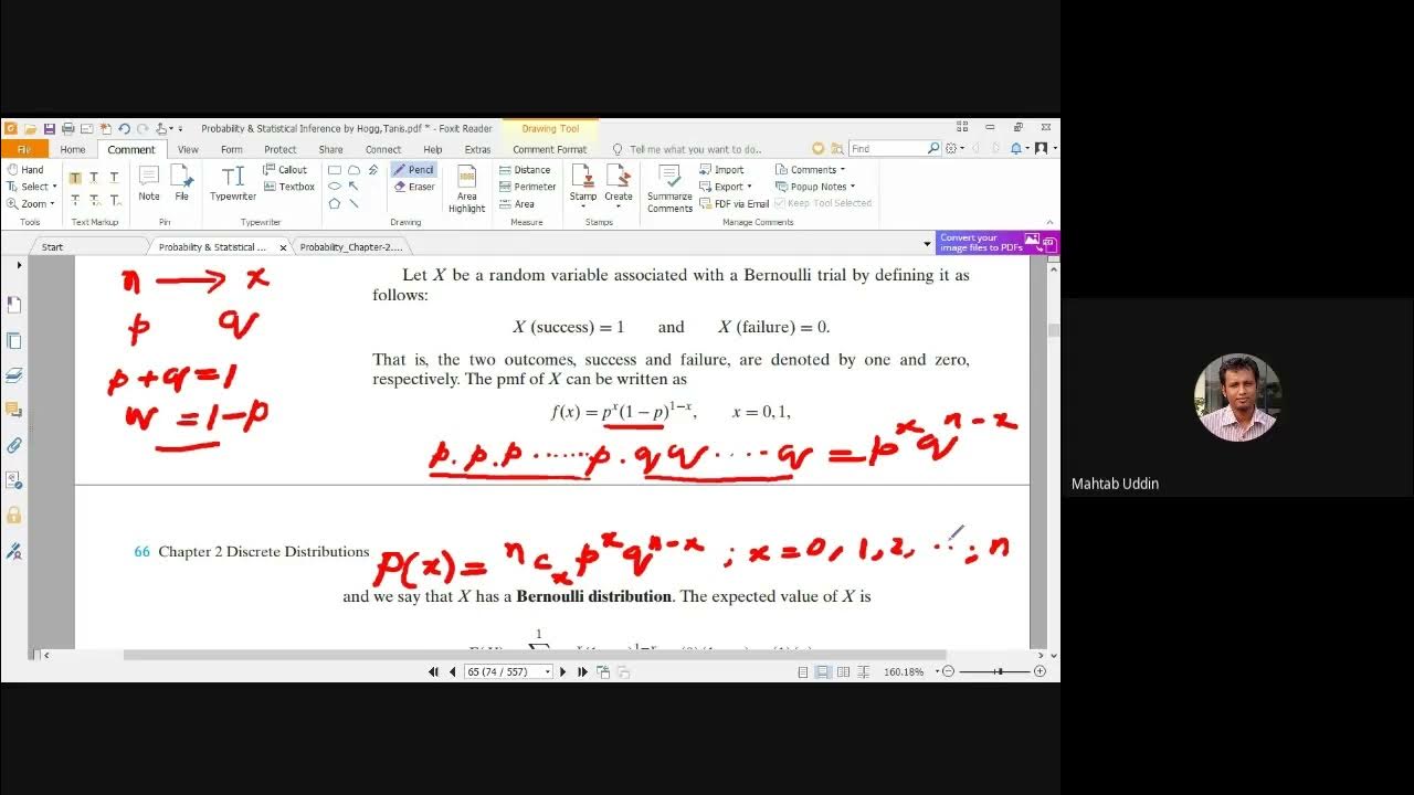 Lecture 09 - Probability and Statistics (MATH 2205) Mahtab Sir - YouTube