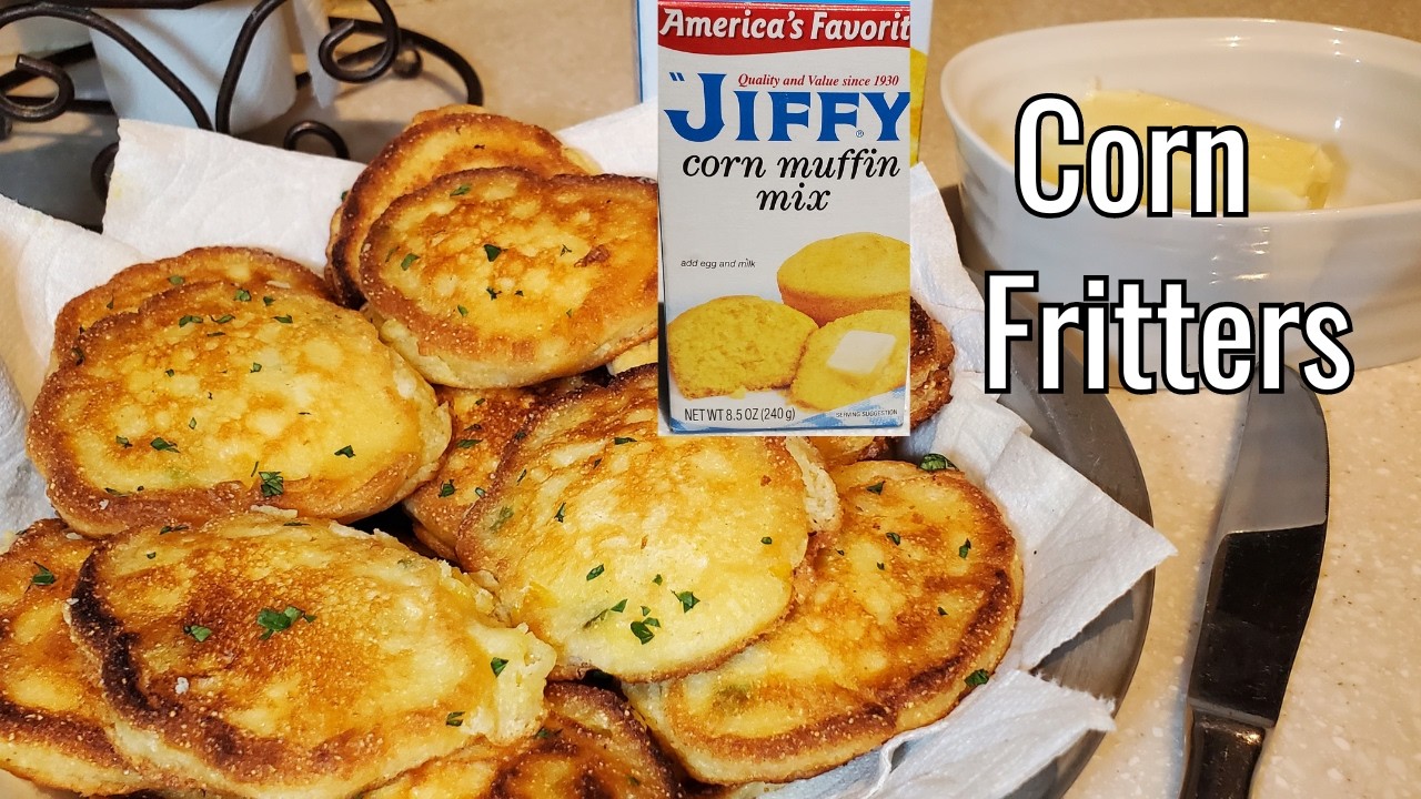 How to make Corn Fritters using Jiffy Corn Muffin Mix - YouTube