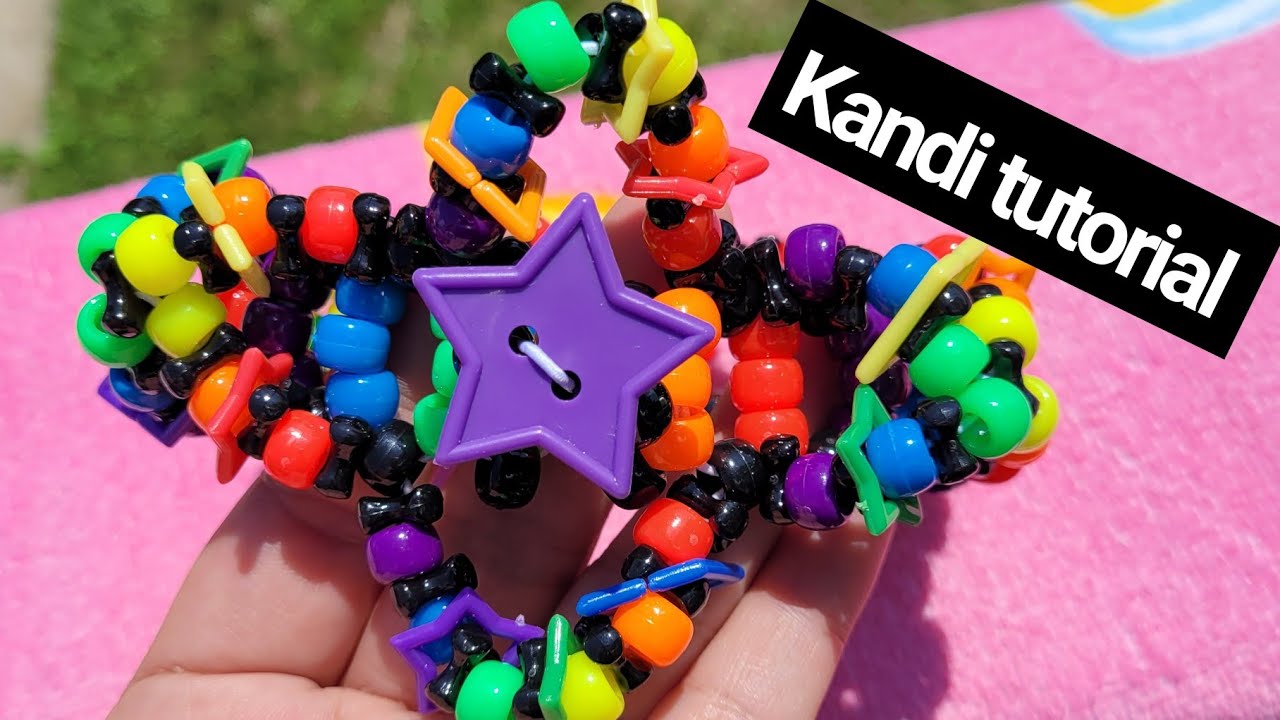 Kandi cuff tutorial (oldschool rave style) - YouTube