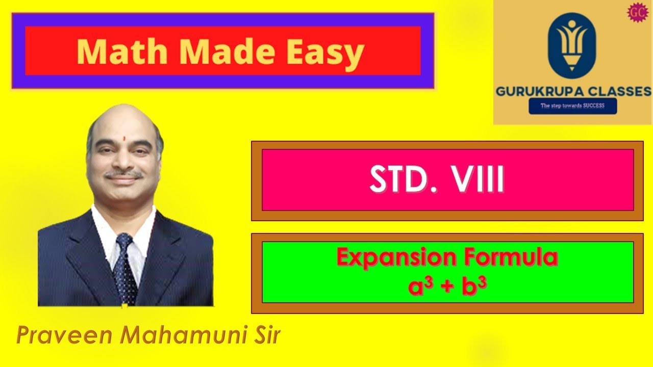 Class 8_Math_Expansion Formula a3+b3 - YouTube