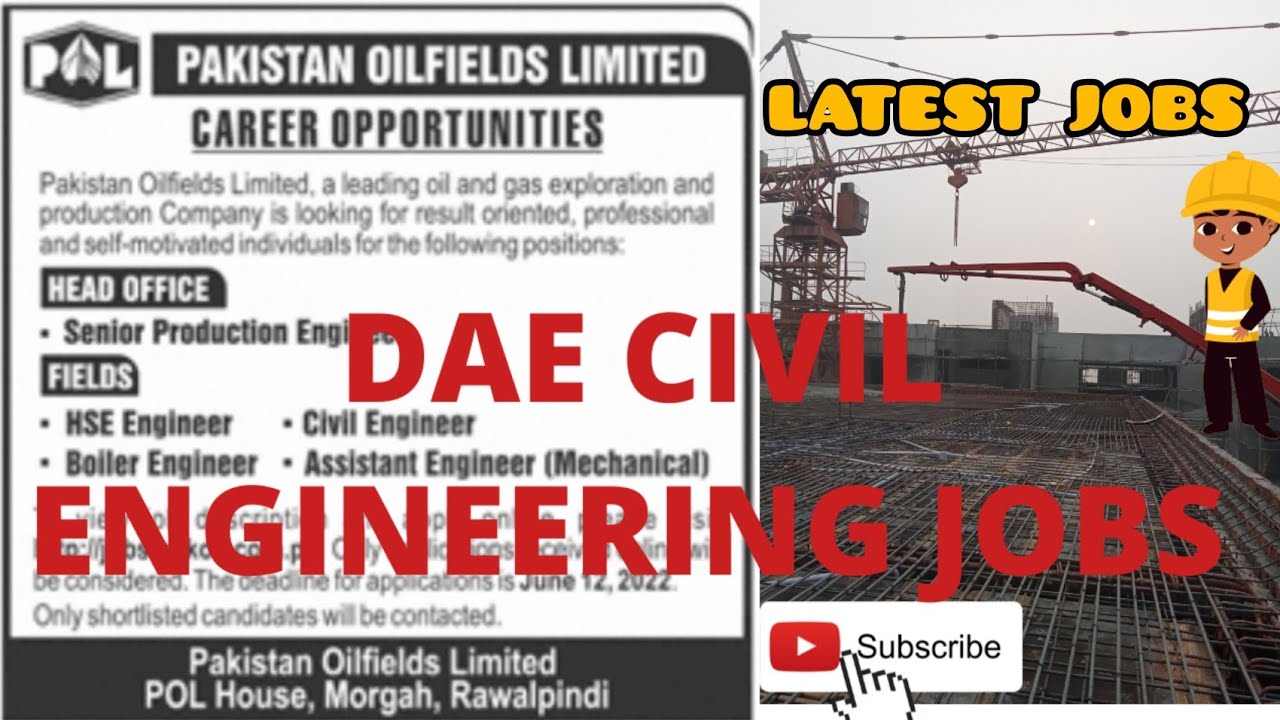 DAE CIVIL ENGINEERING JOBS | LATEST JOBS... - YouTube