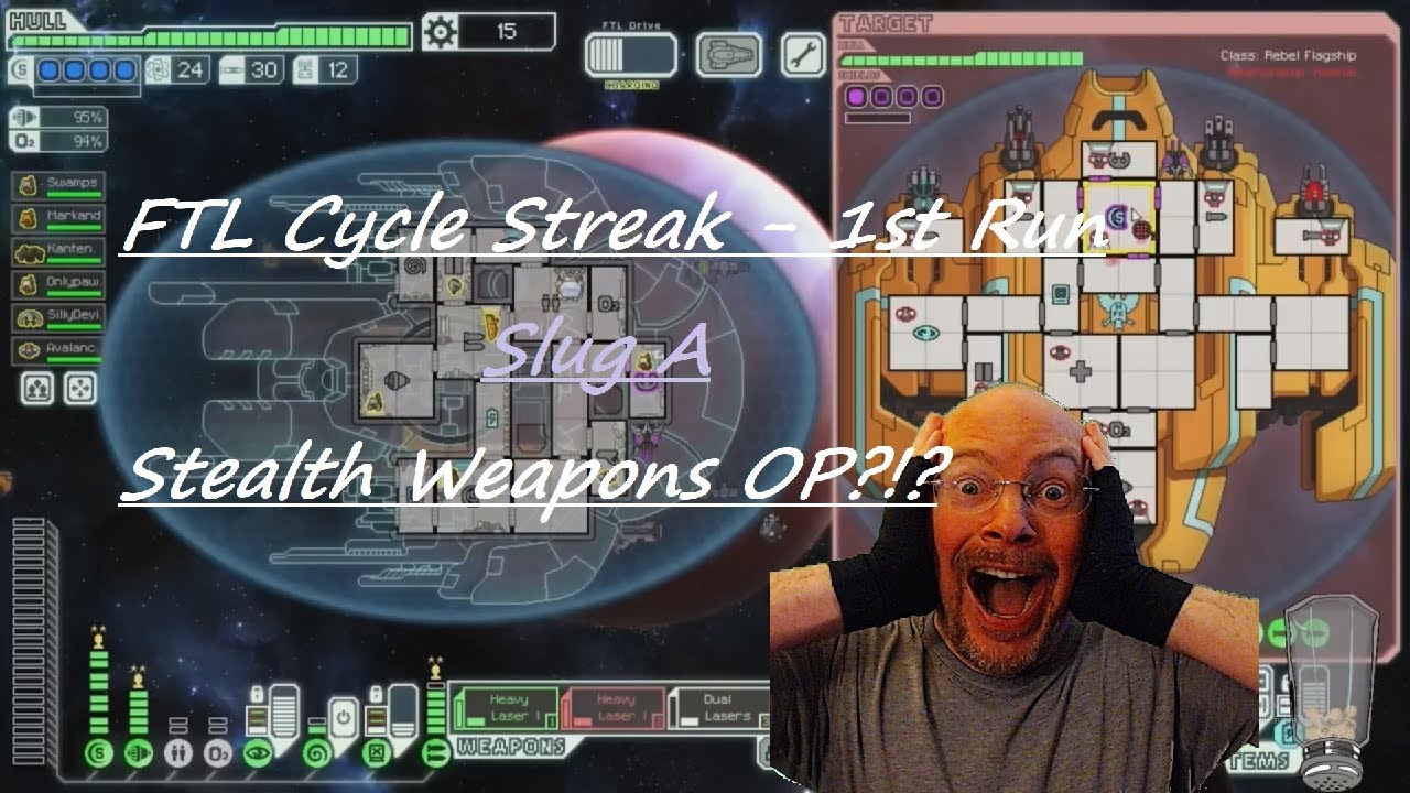 Highlights - FTL Hard NO Pause Cycle Streak, Slug A 1st run - YouTube