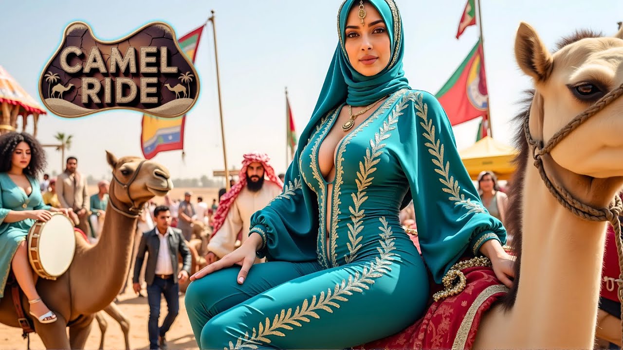 Desert Drip | Arabian Camel Ride in Belted Abaya Fashion | AI Music ...
