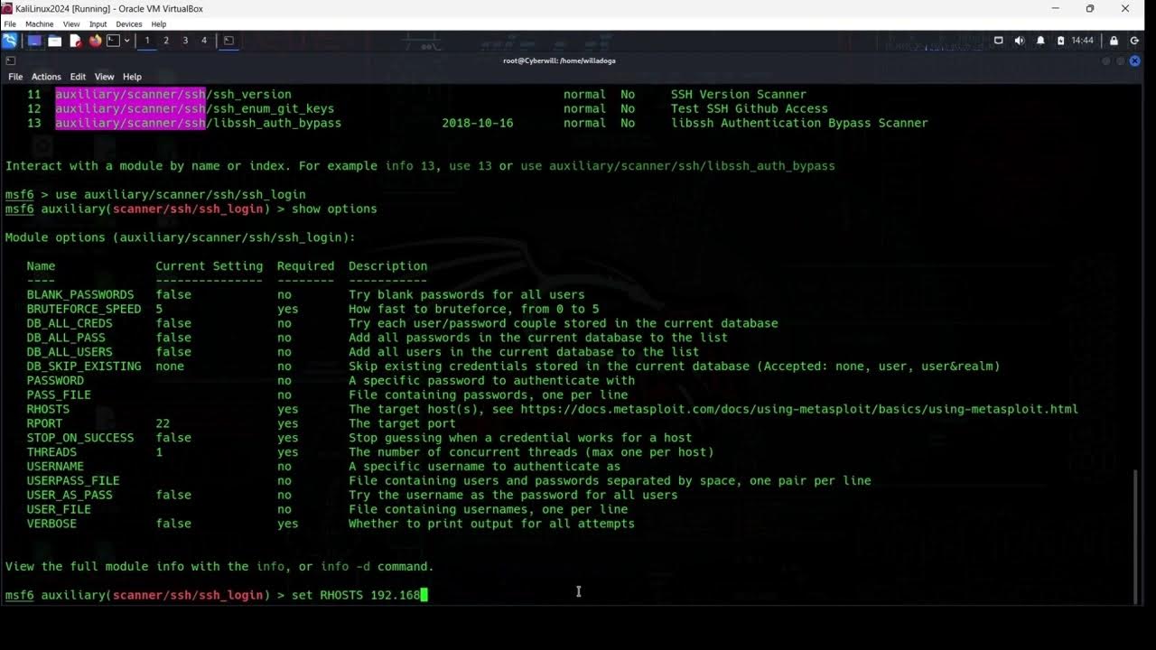 SSH Password Cracking with Metasploit: A Step-by-Step Guide for Ethical Hackers - YouTube