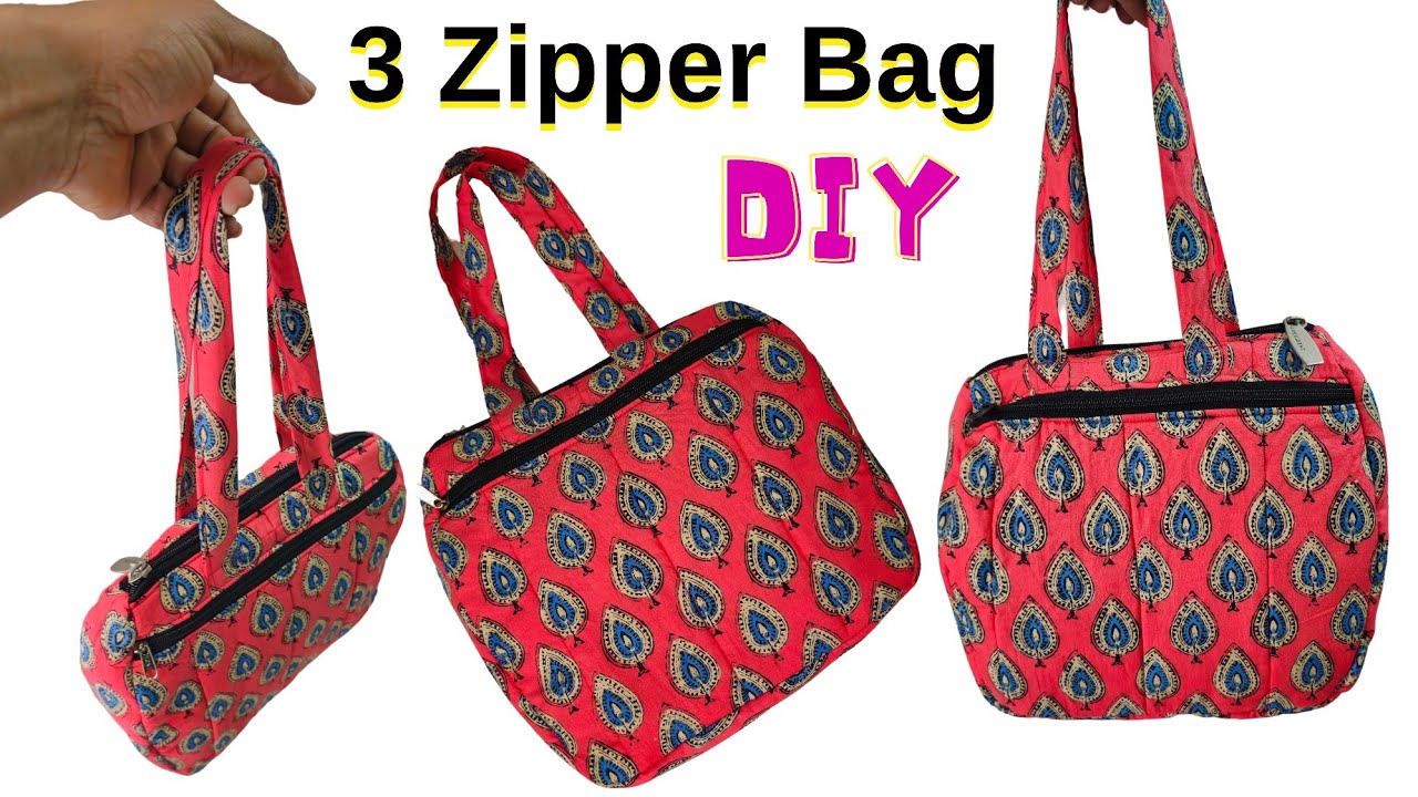 Three Zipper Bag DIY! Amazing Bag Making Ideas! - YouTube
