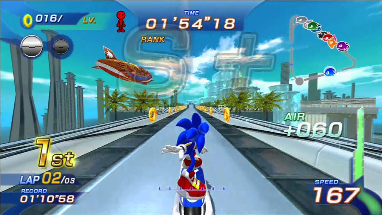 Sonic Free Riders: Dolphin Resort (Standard / Free Race) {Super Sonic ...