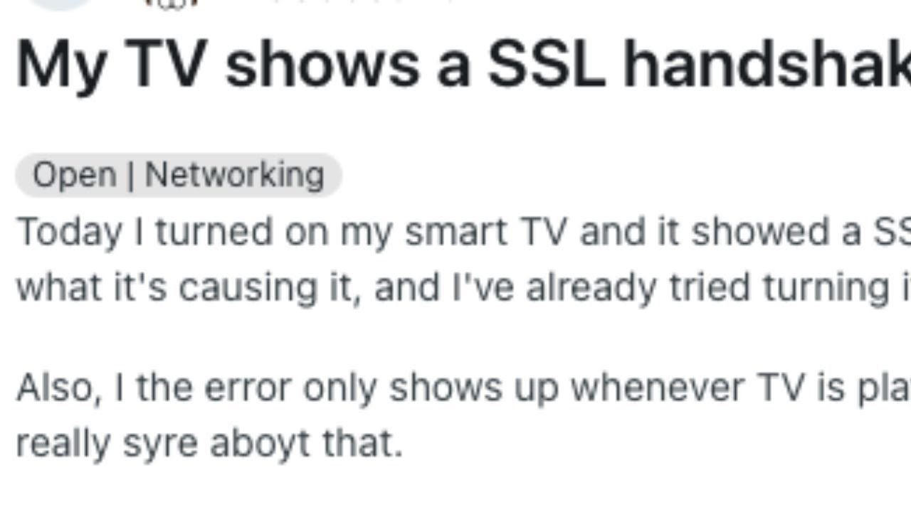 How To Resolve SSL Handshake Failed Issue On Your LG Smart TV? - YouTube