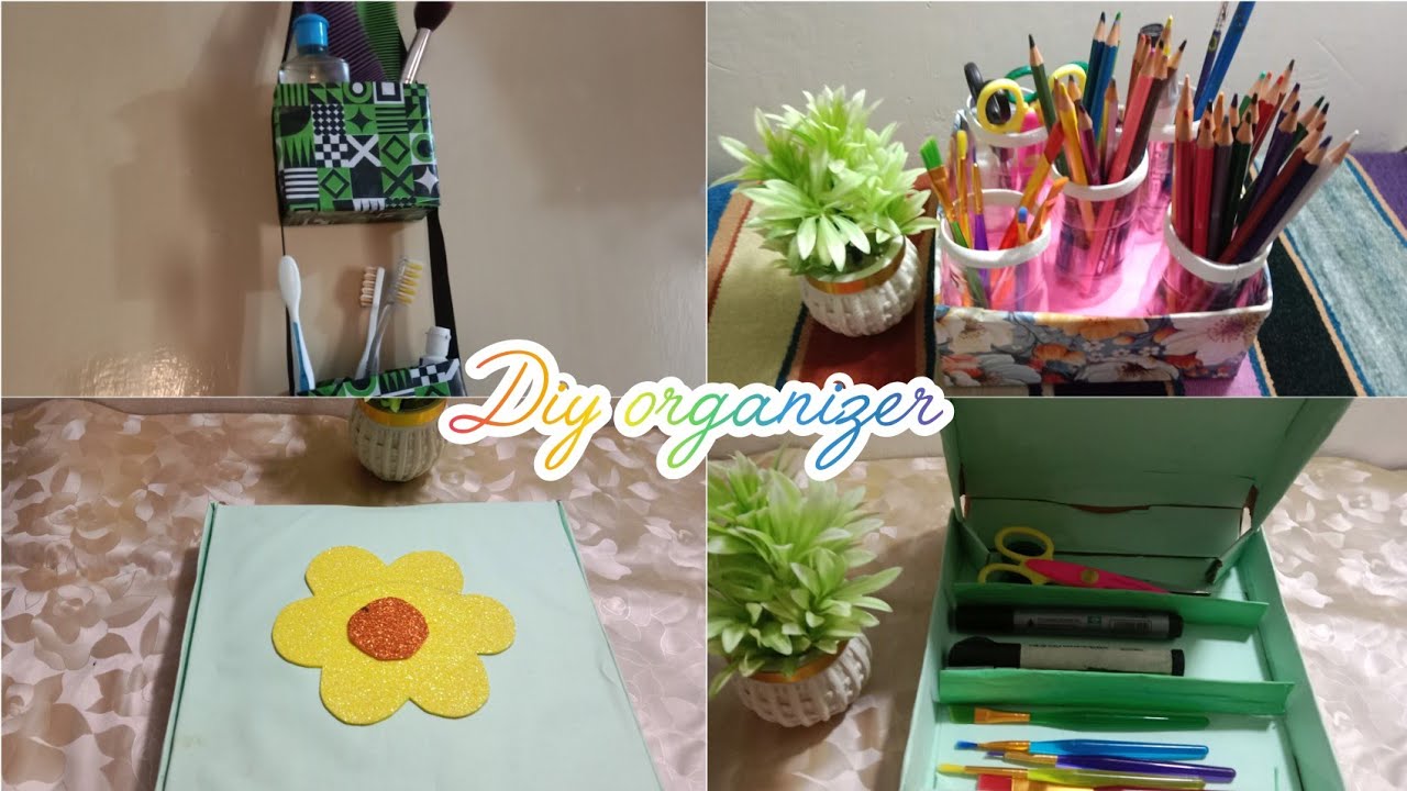 5 creative things from waste material || diy organizer from waste ...
