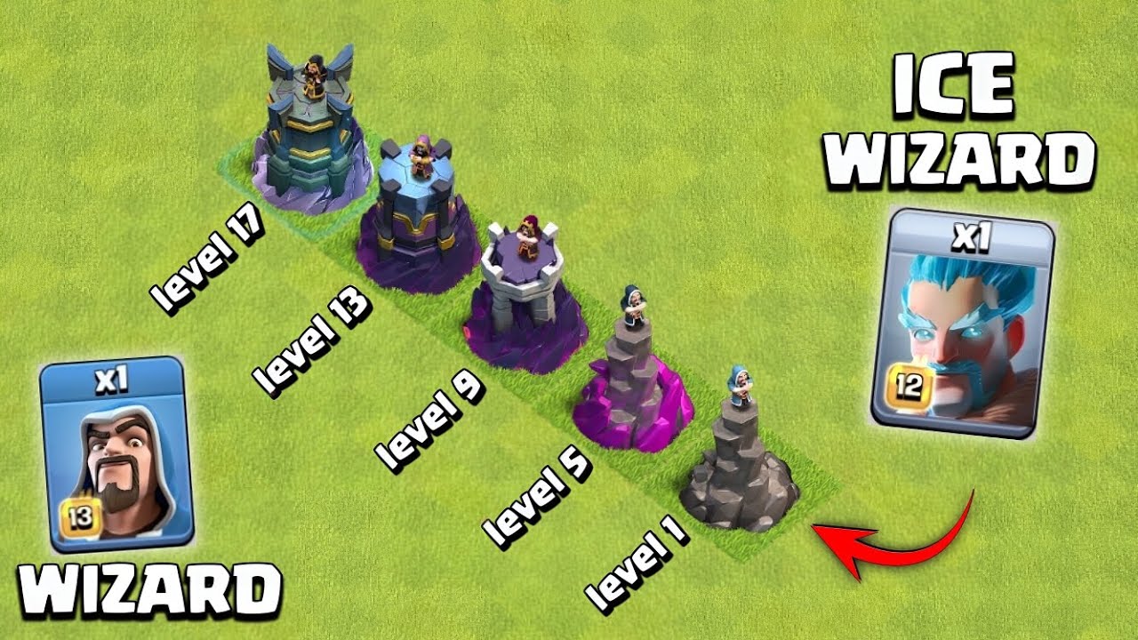 Wizard Vs Ice Wizard Vs Wizard Tower | Clash of Clans - YouTube