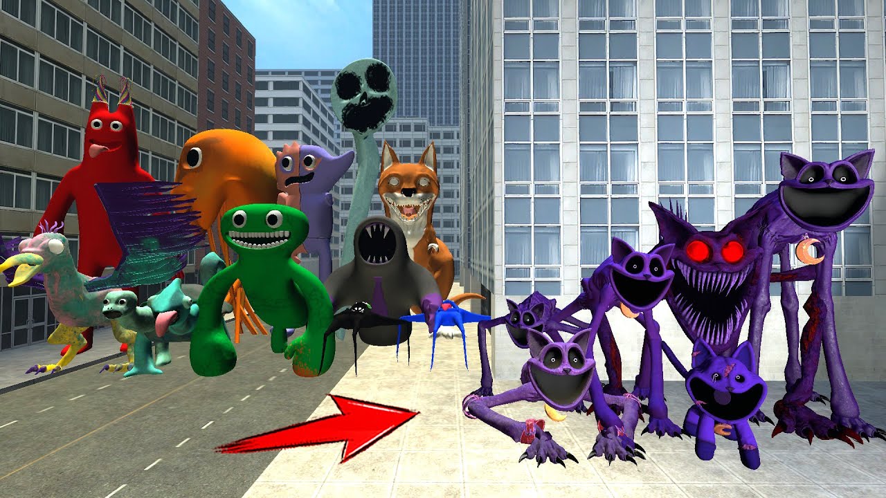 NIGHTMARE NAPPY CAT POPPY PLAYTIME 3 AMBUSHED GARTEN OF BANBAN 3D MEMES ...
