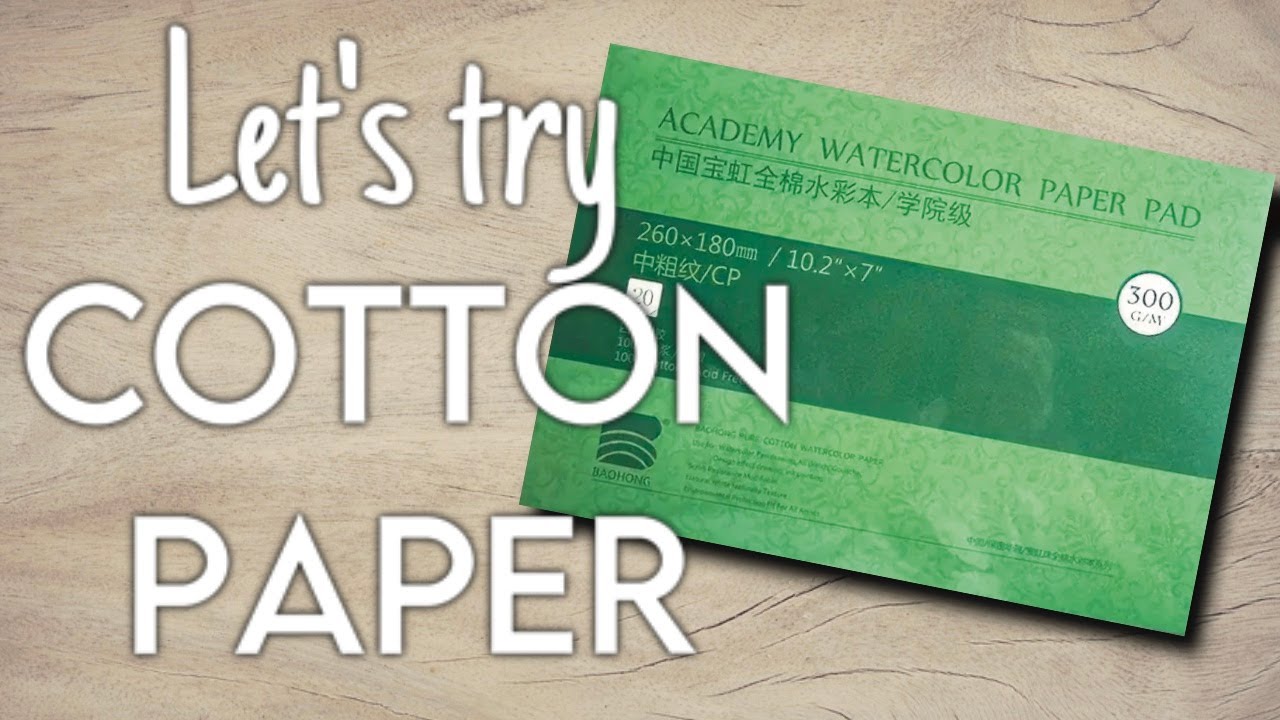 First time using COTTON WATERCOLOUR PAPER! - YouTube
