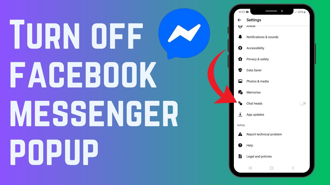 How To Turn Off Facebook Messenger Pop Up - YouTube