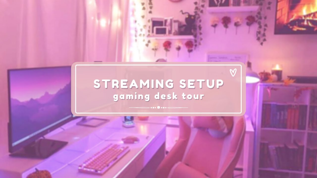 Streaming Setup / PINK Gaming Desk Tour 💜 - YouTube