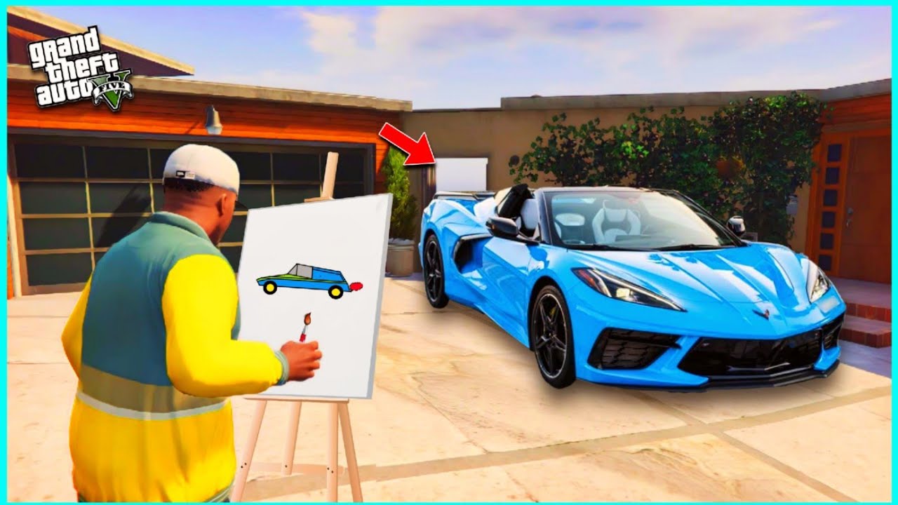 Franklin Uses Magical Painting To Make GOD Supercar In GTA V | Franklin ...