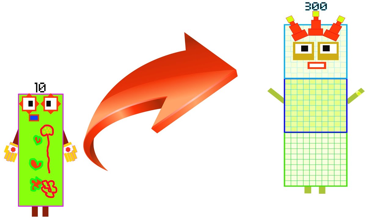 Numberblocks full season Numberblocks Band Retro in Tens 00 to 300 ...