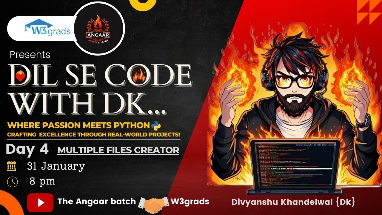 Day 4 | Dil Se Code with DK | Crafting Excellence through Python ...