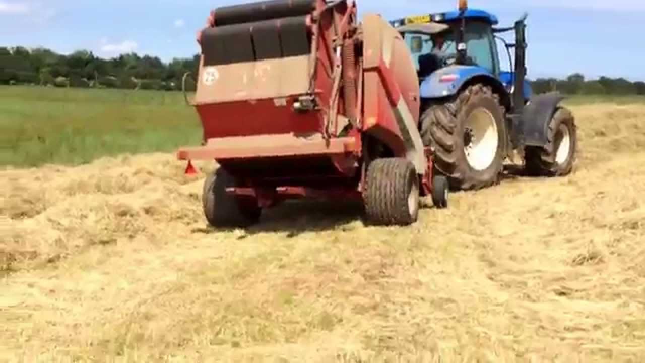 Houghall Farm Baling Hay - YouTube