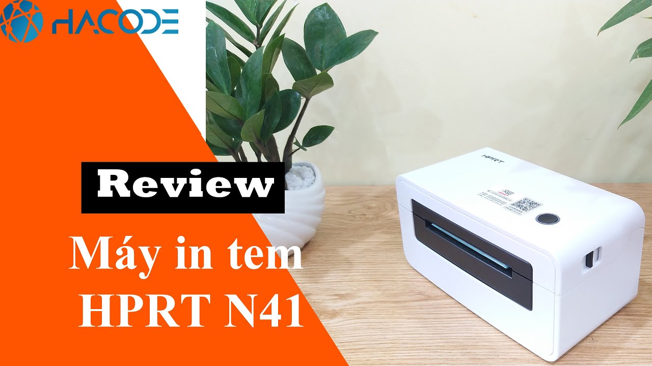 Review HPRT N41 máy in tem nhãn TMĐT và hướng dẫn nắp phụ kiện kèm theo ...