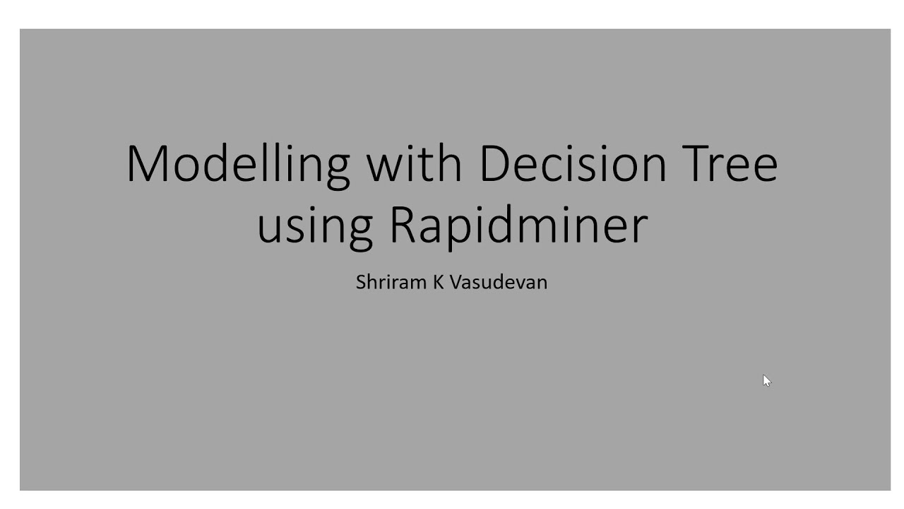 18 Modelling With Decision Tree With Rapidminer Youtube
