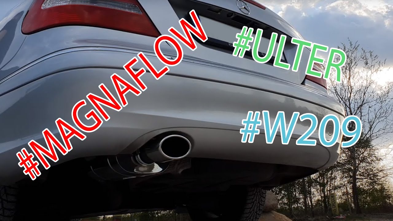 Mercedes Benz w209 CLK 240 2.6 v6 exhaust Magnaflow. - YouTube