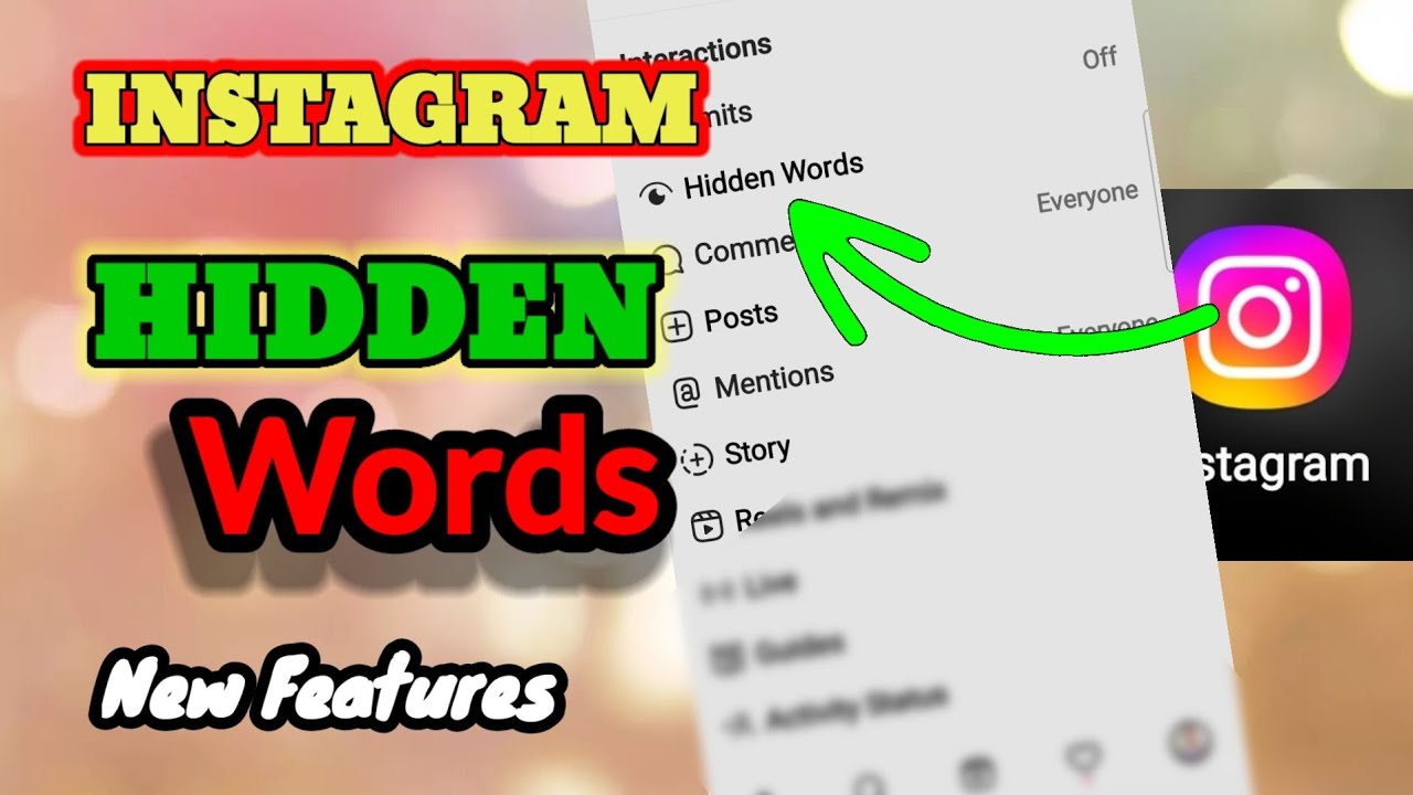 Instagram Hidden Words Feature| How To Enable & Use Hidden - YouTube