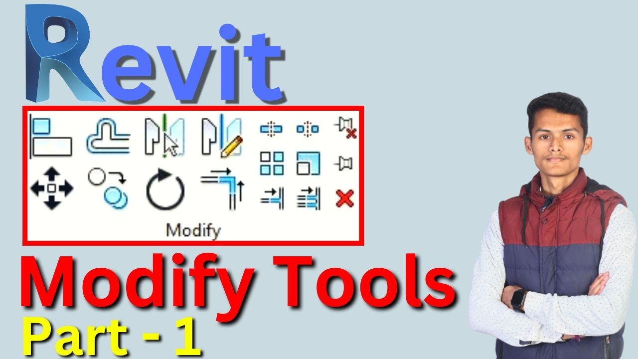 modify tools in Revit || Revit tutorials in Nepali - YouTube