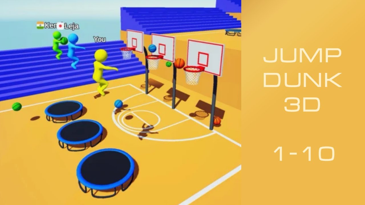 Jump Dunk 3D | iOS mobile game | Gameplay/Walkthrough | Level 1-10 - YouTube