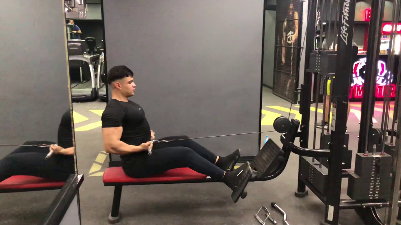 Seated cable Rows under Hand closed Grip. - YouTube