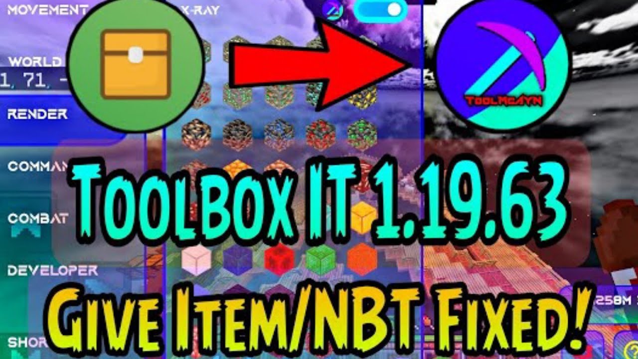 Toolbox 1.19.63 Infinite Premium | Give items fixed⚡ - YouTube