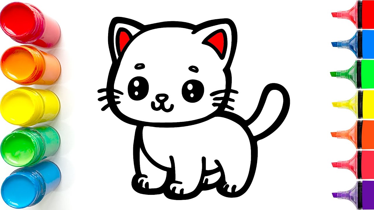 How to Draw a Cute Kitten | Easy Step by Step Tutorial 🐱 - YouTube