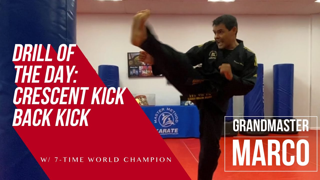MARTIAL ARTS DRILL: Crescent Kick / Back Kick / Defensive & Offensive ...