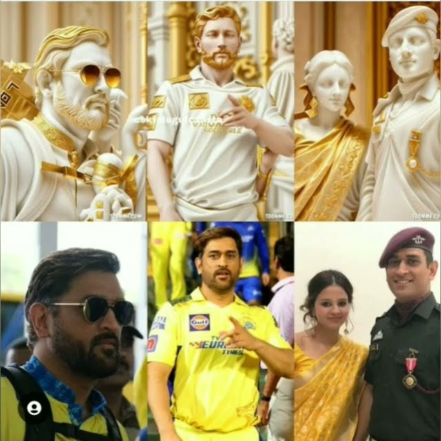 MS dhoni amazing photo and statue👌#mahi#ipl#csk#cricket#cricket shorts# ...