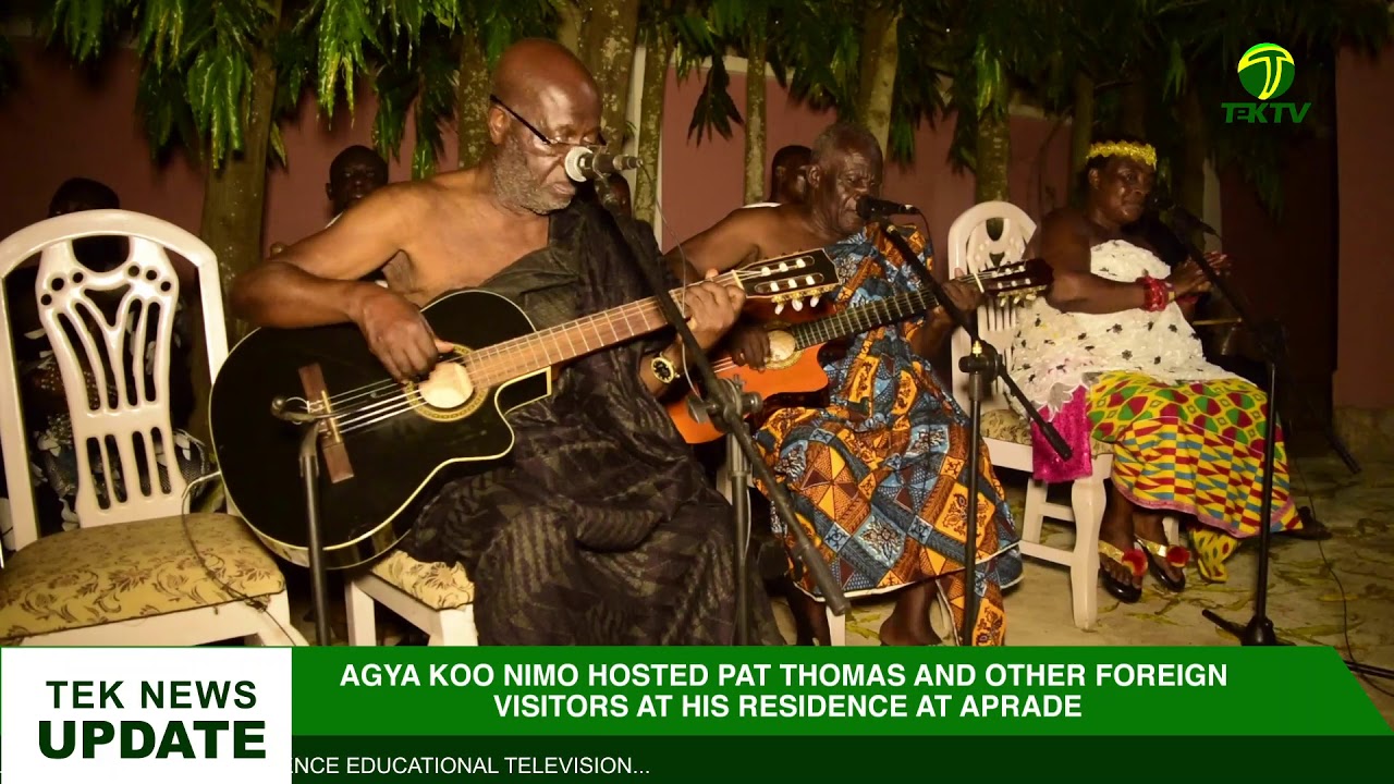 The leading folk musician Palm wine music, Agya Koo Nimo performs with ...