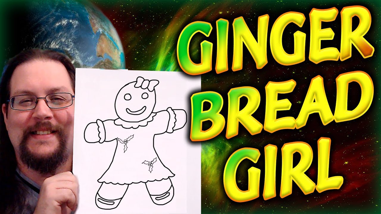 How To Draw A Gingerbread Girl - YouTube